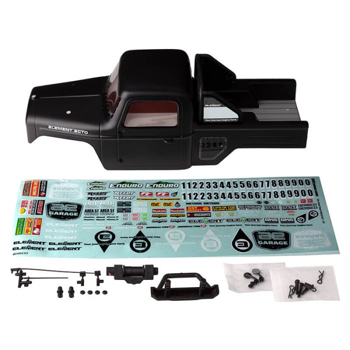 Element RC 1/10 Enduro Ecto HD RC Car Body Shell - Black