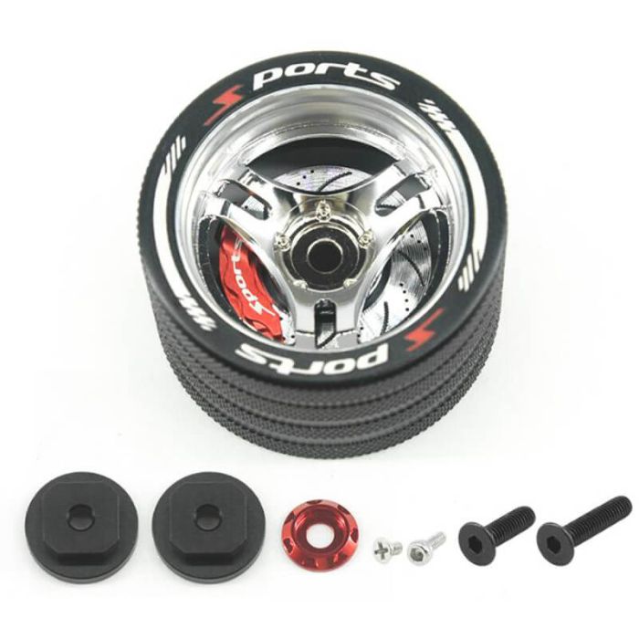 Fastrax Aluminium Steering 3-Spoke Wheel - Sanwa, Futaba, Flysky