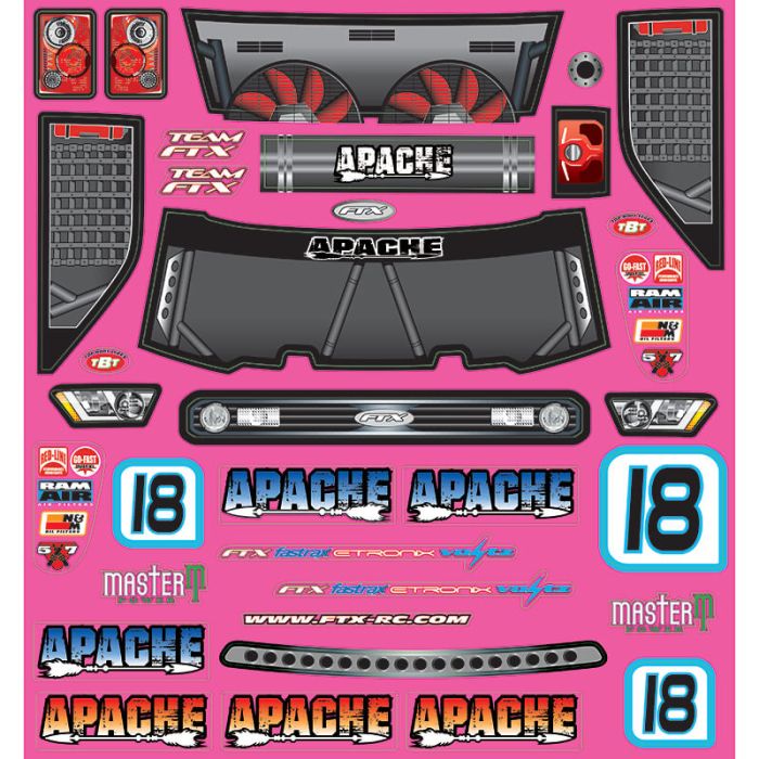 FTX Apache Body Decal Sheet