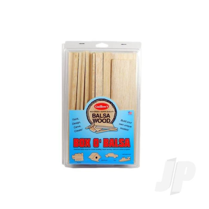Guillow Box of Balsa, Small, Random Sizes (1 lb box) for Balsa Model ...